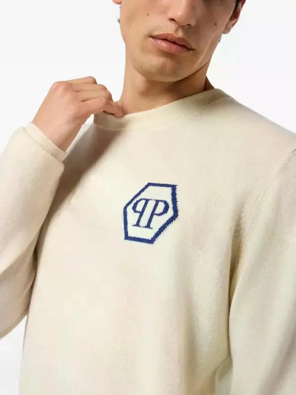 Philipp Plein Jacquard Hexagon Cashmere Knitwear