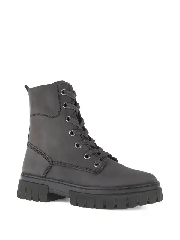 Gabor Chunky-sole Lace-up Boots - Grey