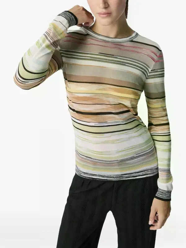 Missoni Striped Crew-neck Sweater - Neutrals