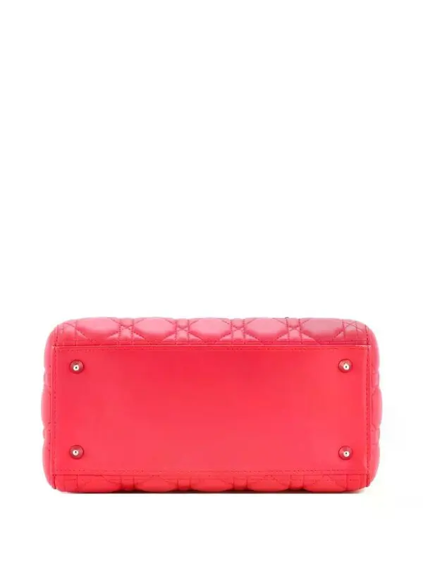 Dior Lady Medium Lambskin Satchel - Pink