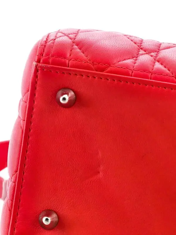 Dior Lady Medium Lambskin Satchel - Pink