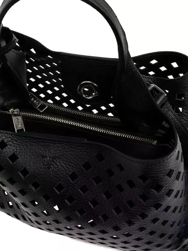 TOD'S Micro Apa Perforated-leather Tote Bag - Black