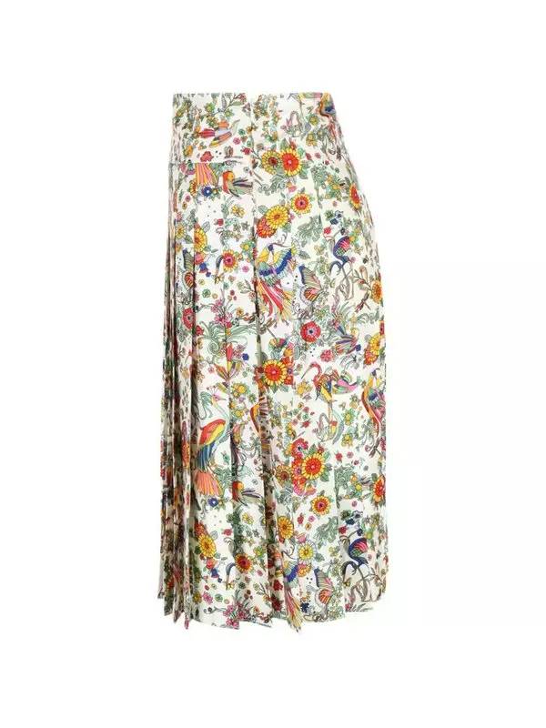 Tory Burch Printed Pleated Skirt