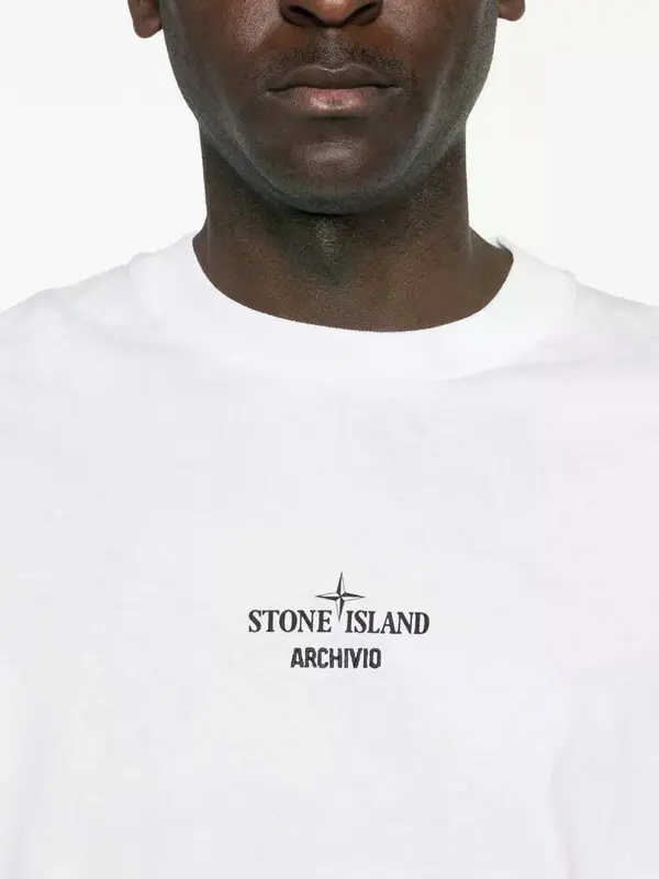 Stone Island Logo-print T-shirt - White