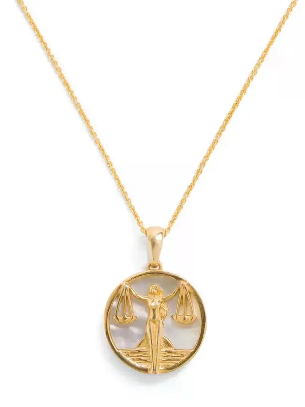 FREYA ROSE Libra Zodiac Pendant Necklace - Gold
