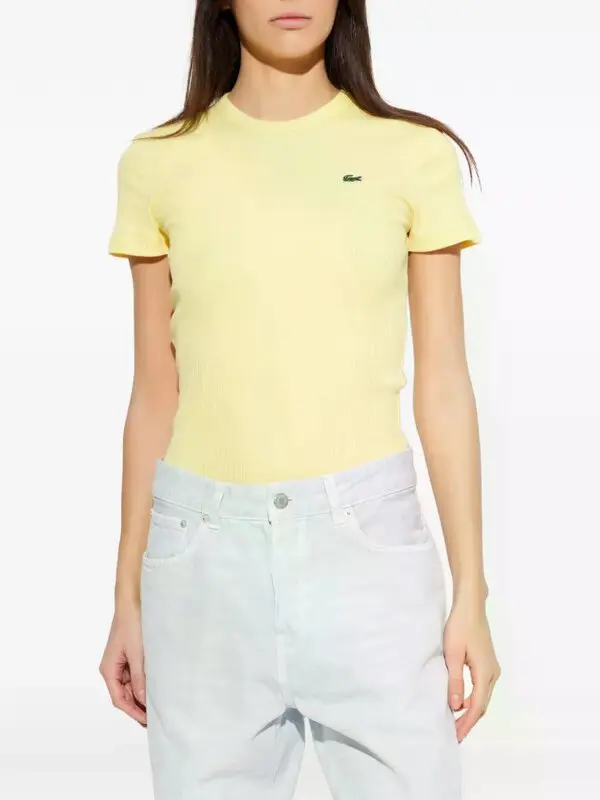 Lacoste Ribbed Logo T-shirt - Yellow