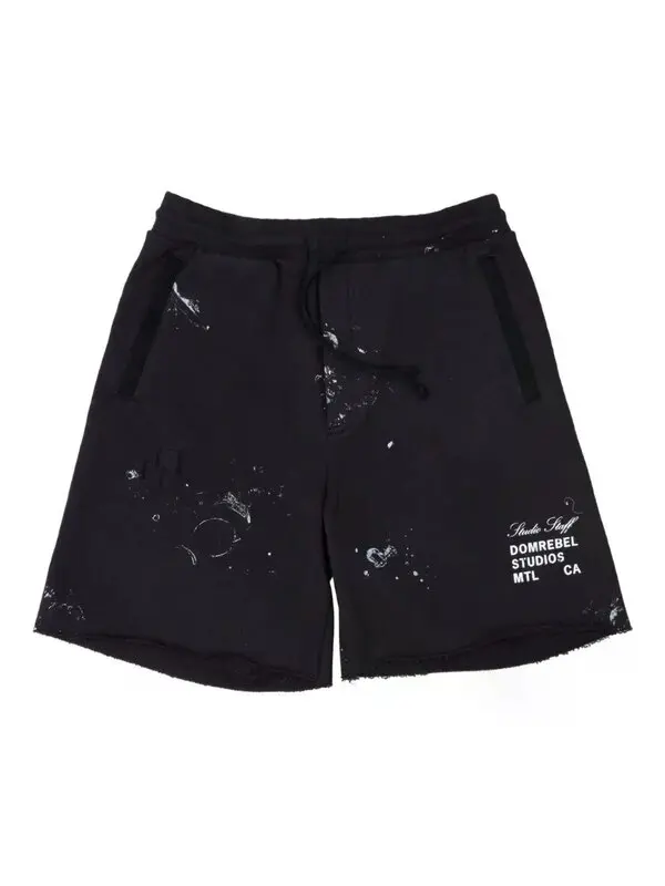 DOMREBEL Paint-splatter Sweatshorts