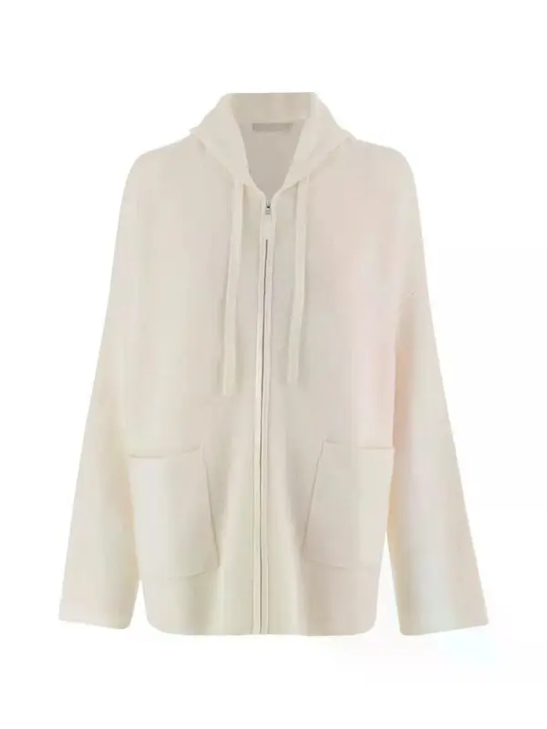 ALLUDE Hooded Zip Cardigan