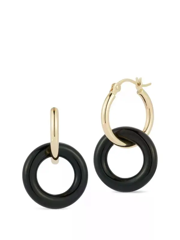 Mateo Onyx Donut Hoop Earrings
