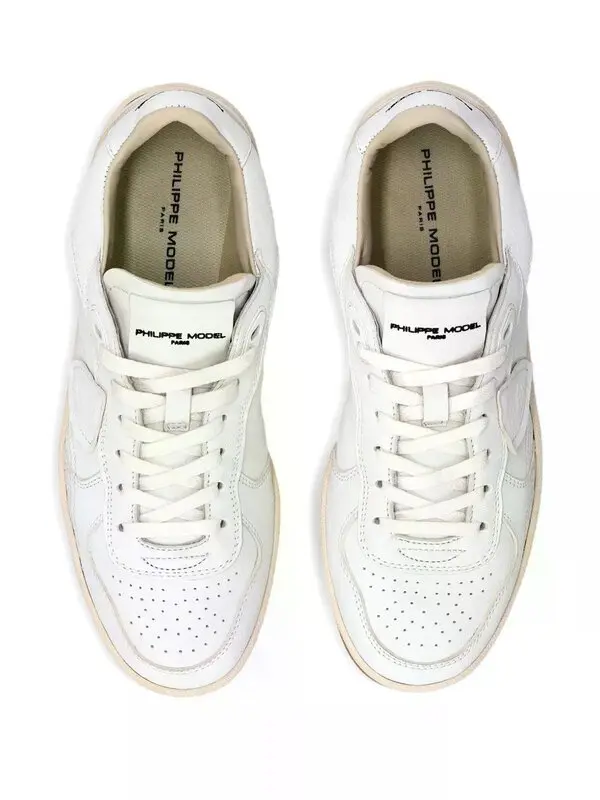 Philippe Model Perforated Leather Sneakers - White