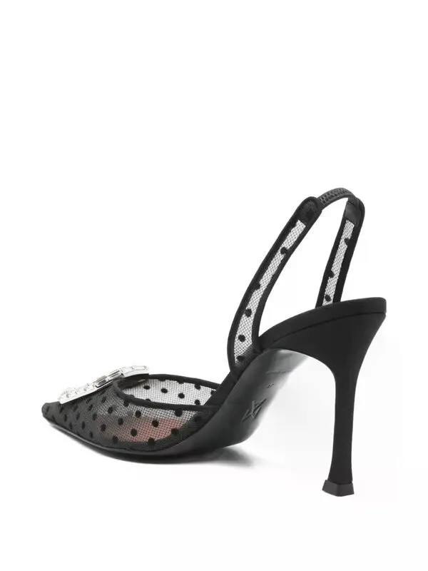 Amina Muaddi Heeled Slingback Pumps - White