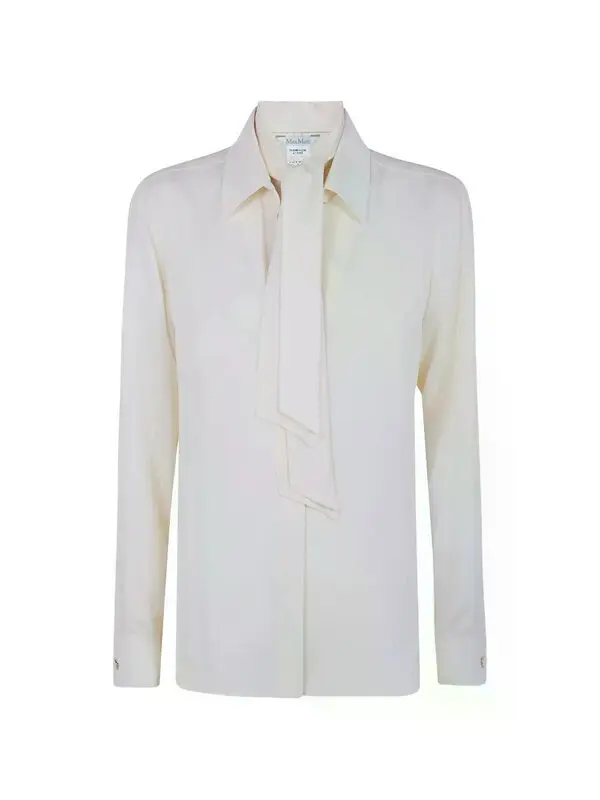 Max Mara Tie-neck Shirt - Neutrals
