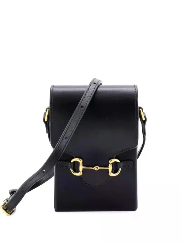 Gucci Horsebit 1955 Leather Mini Crossbody Bag - Black