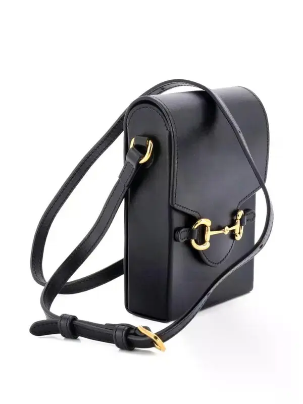 Gucci Horsebit 1955 Leather Mini Crossbody Bag - Black