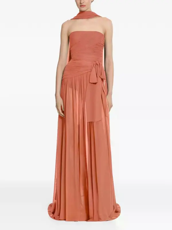 Elie Saab Silk Maxi Dress - Pink