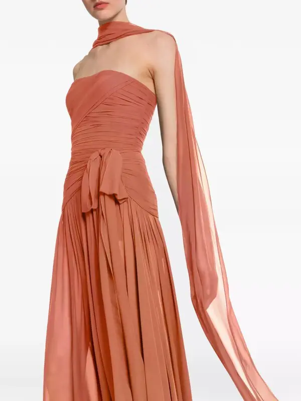 Elie Saab Silk Maxi Dress - Pink | Editorialist