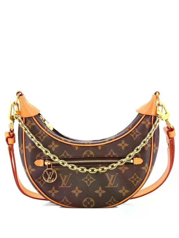 LOUIS VUITTON Loop Handbag Monogram Canvas Hobo Bag - Brown