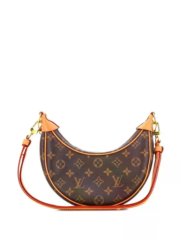 LOUIS VUITTON Loop Handbag Monogram Canvas Hobo Bag - Brown