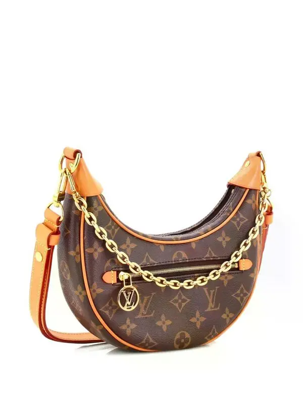LOUIS VUITTON Loop Handbag Monogram Canvas Hobo Bag - Brown