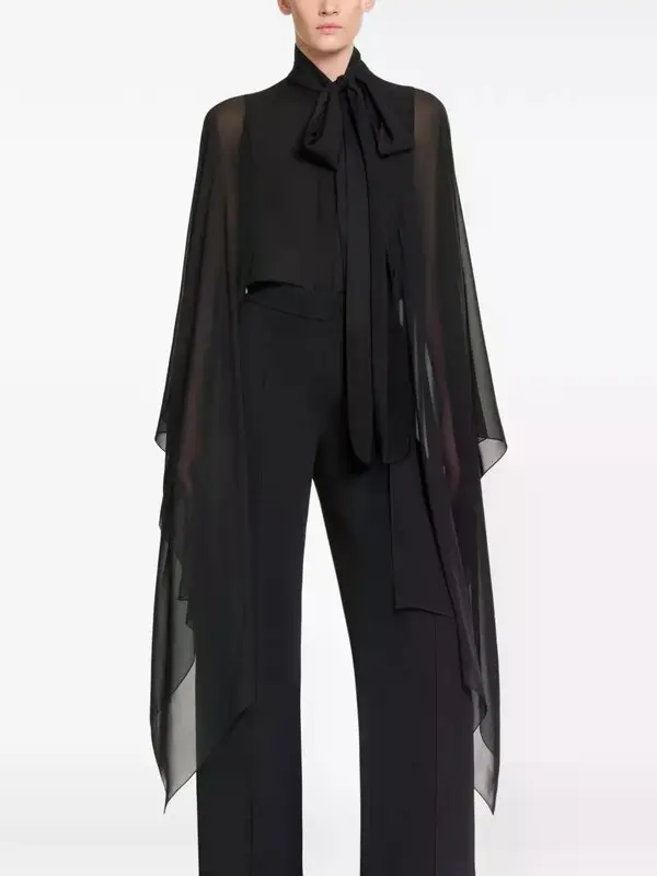 Elie Saab Bow-tie Shirt - Black