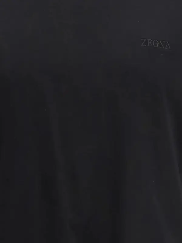 Zegna Crewneck Logo T-shirt - Black