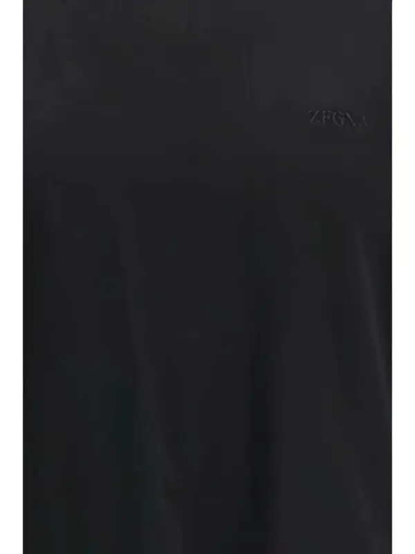 Zegna Crewneck Logo T-shirt - Black