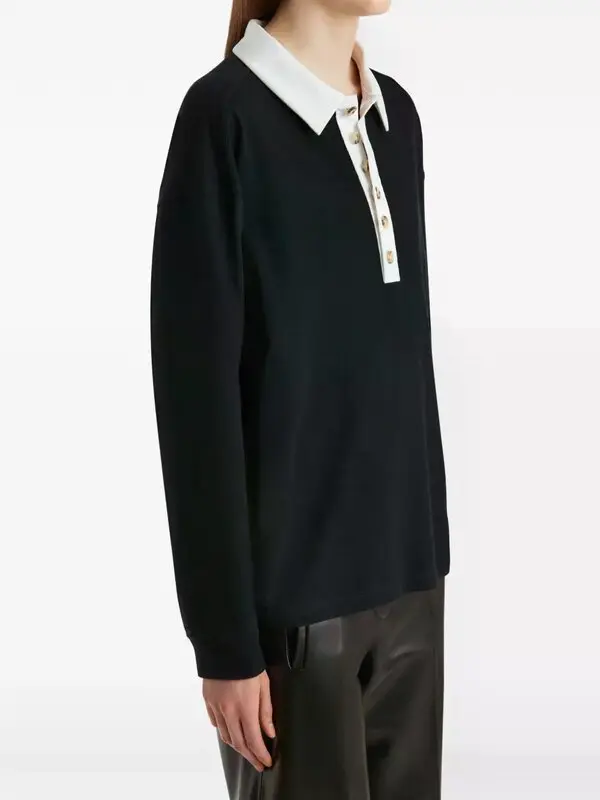 Khaite Faithful Silk Polo Top