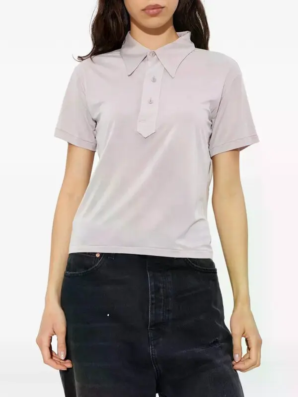 MAISON MARGIELA Buttoned Polo Top - Grey