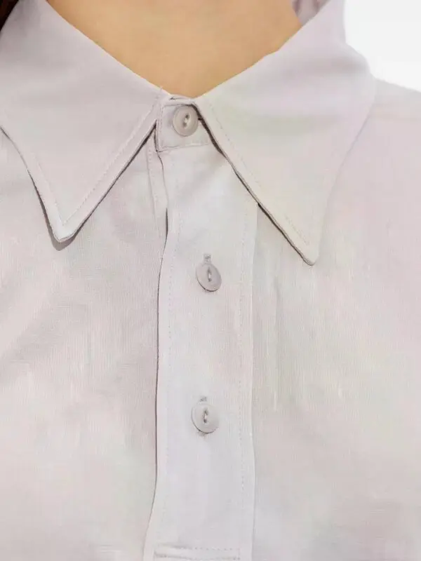 MAISON MARGIELA Buttoned Polo Top - Grey