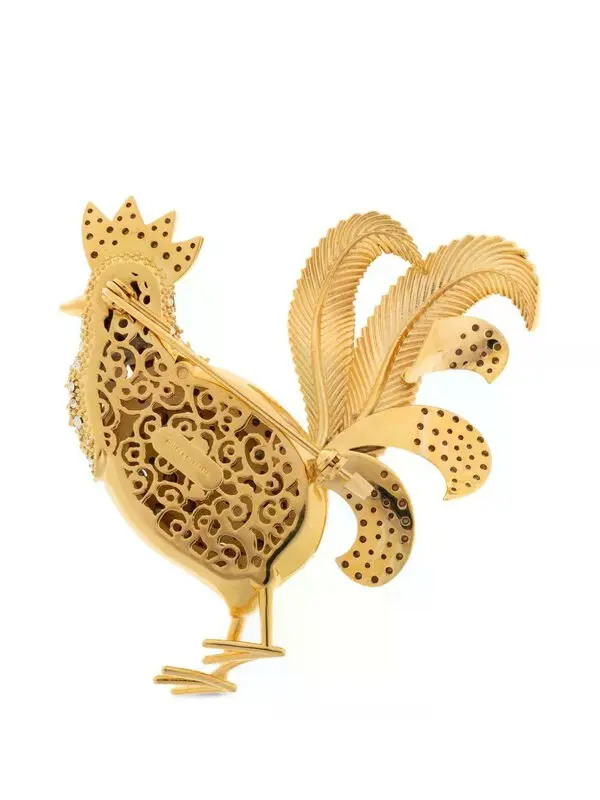 Dolce & Gabbana Embellished Rooster Brooch