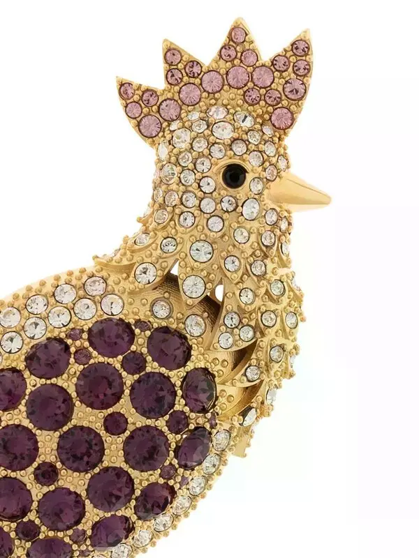 Dolce & Gabbana Embellished Rooster Brooch