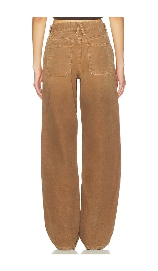 SLVRLAKE Tess Worker Low Rise Relaxed Curve Pant - Beige