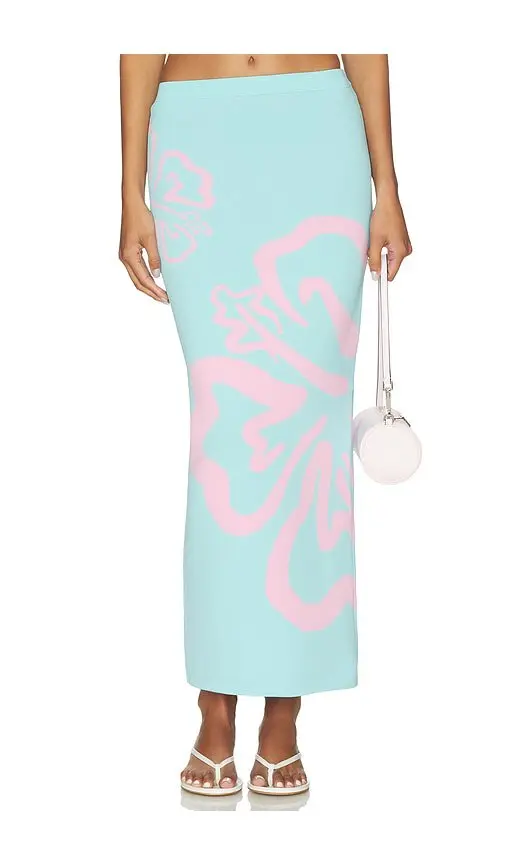KULANI KINIS Knit Midi Skirt With Floral Print