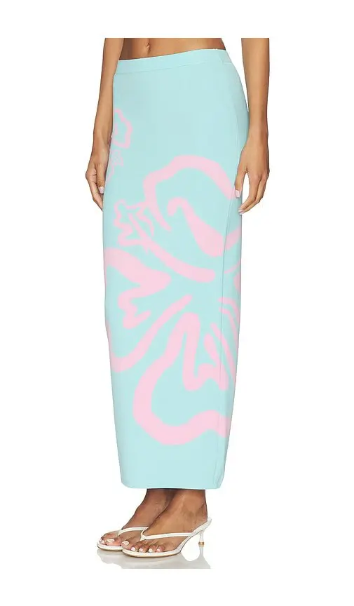 KULANI KINIS Knit Midi Skirt With Floral Print