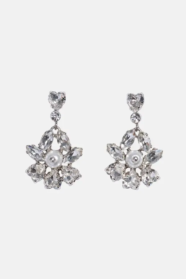 Simone Rocha Orecchini Heartbloom - Argento