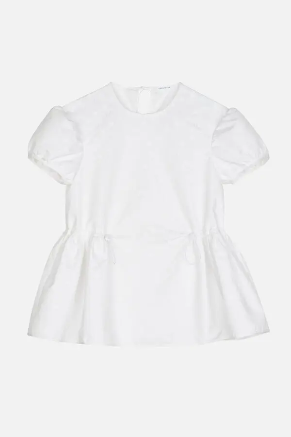 Cecilie Bahnsen Chiara Iris Jacquard Top - White