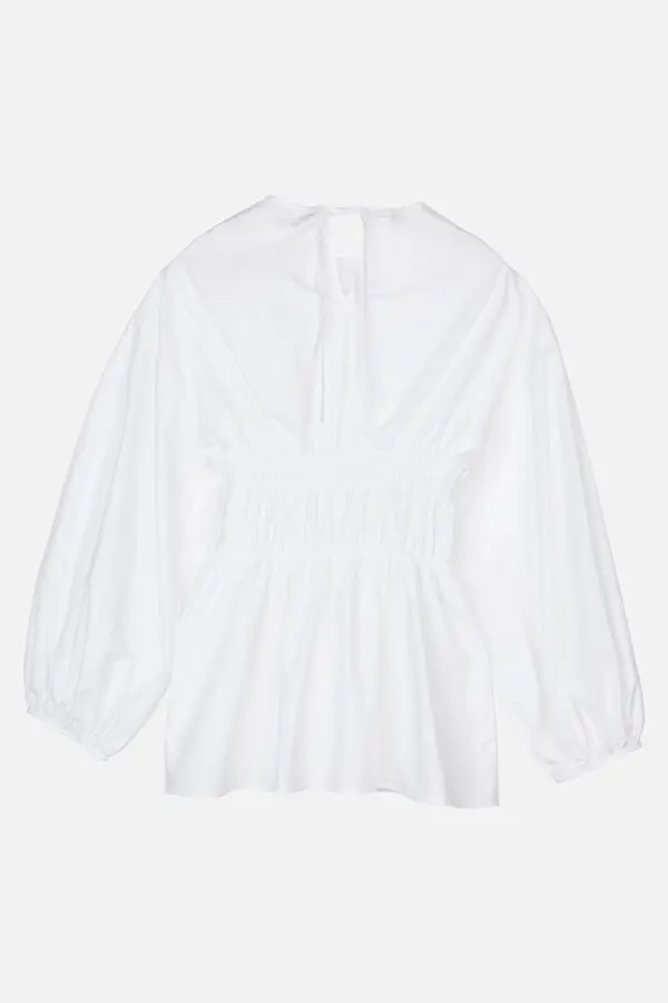 Cecilie Bahnsen Camryn Peplum Top - Bianco