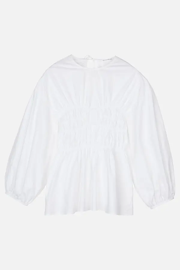 Cecilie Bahnsen Camryn Peplum Top - White