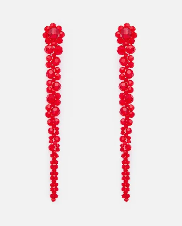 Simone Rocha Drip Earrings - Red