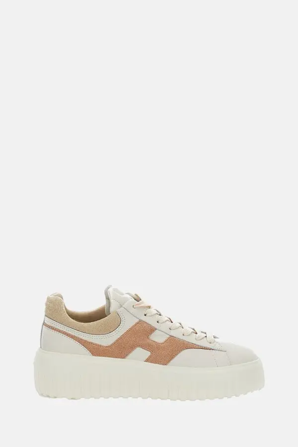 Hogan H-stripes Laced H Split Sneakers - Beige
