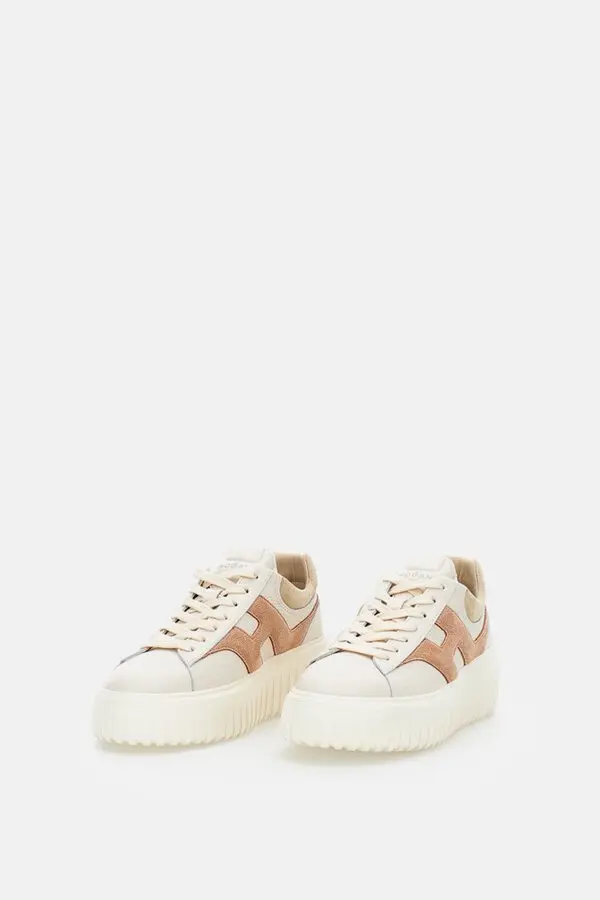 Hogan H-stripes Laced H Split Sneakers - Beige