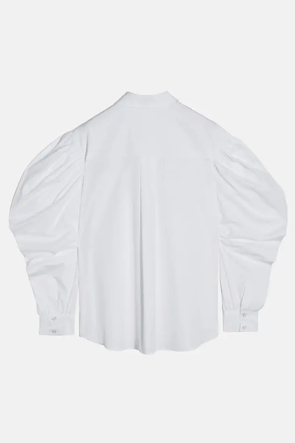 Simone Rocha Shirt With Draped Sleeves And Embroidery