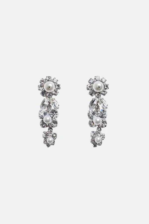 Simone Rocha Daisy Cluster Earrings - Silver
