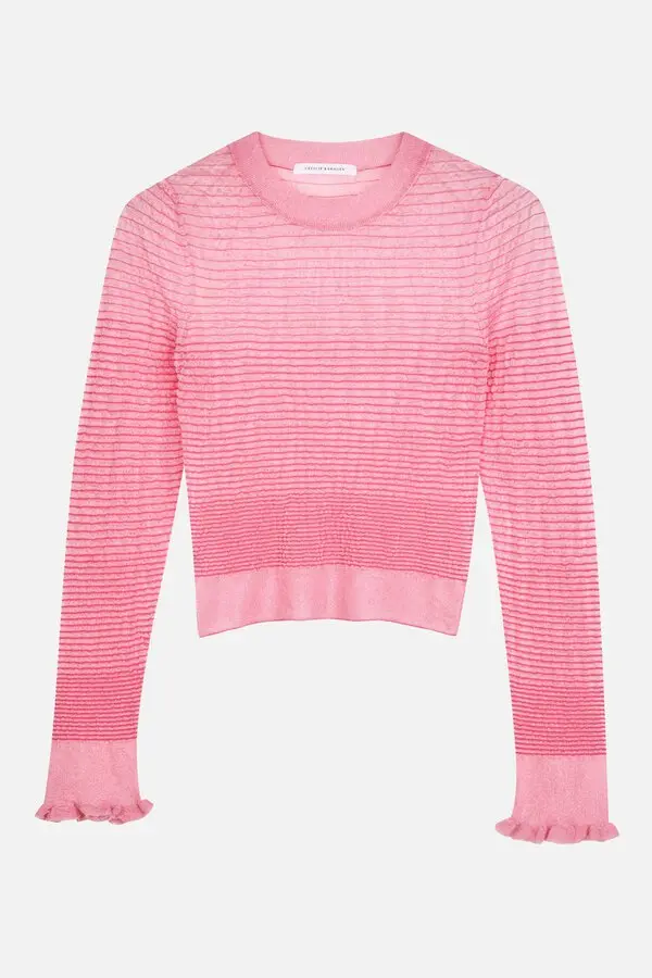 Cecilie Bahnsen Corali Transparent Sweater - Rosa