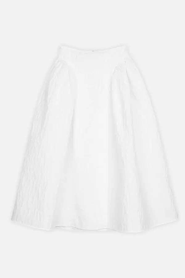 Cecilie Bahnsen Fabiola Margueritte Cloqué Skirt - White