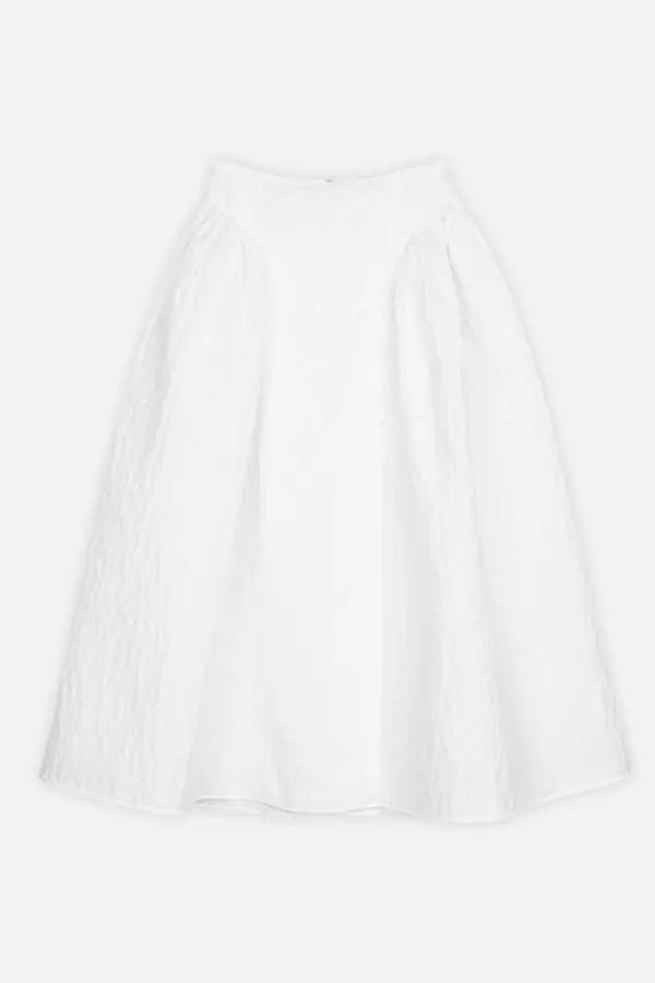 Cecilie Bahnsen Fabiola Margueritte Cloqué Skirt - White