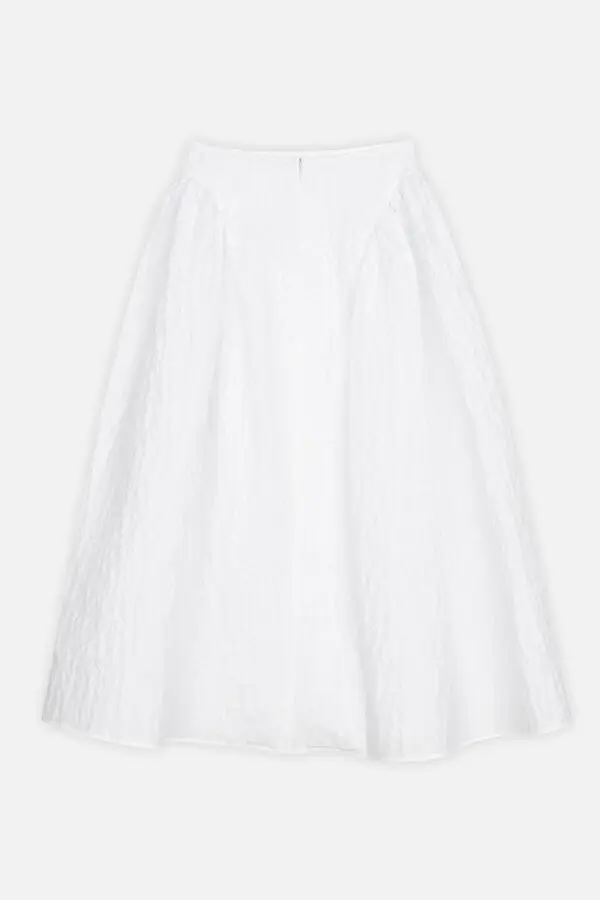 Cecilie Bahnsen Fabiola Margueritte Cloqué Skirt - White