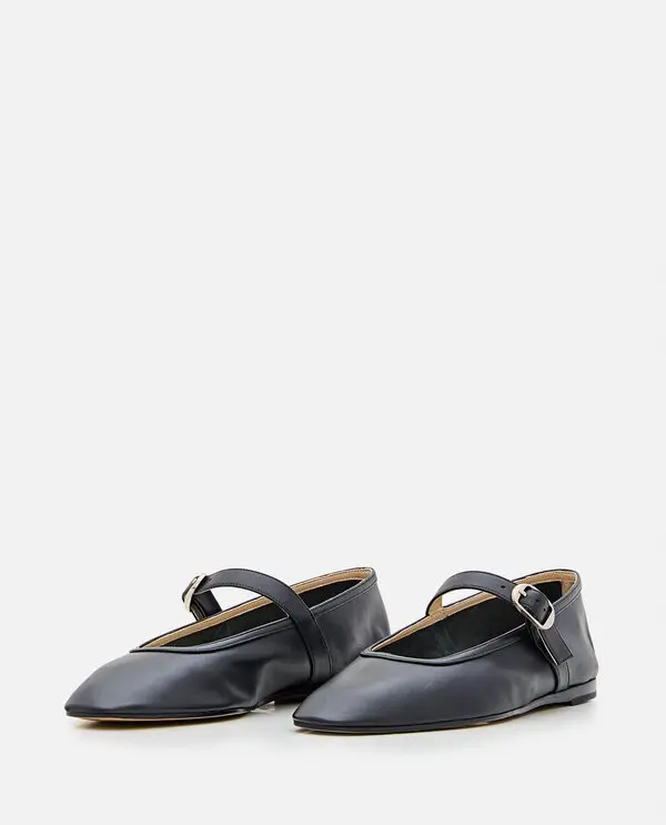 Le Monde Beryl Stella Leather Ballet Flats - Black