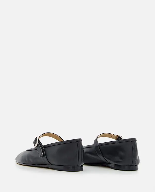 Le Monde Beryl Stella Leather Ballet Flats - Black