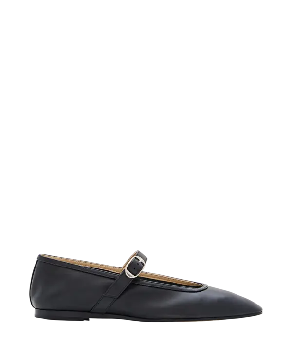 Le Monde Beryl Stella Leather Ballet Flats - Nero